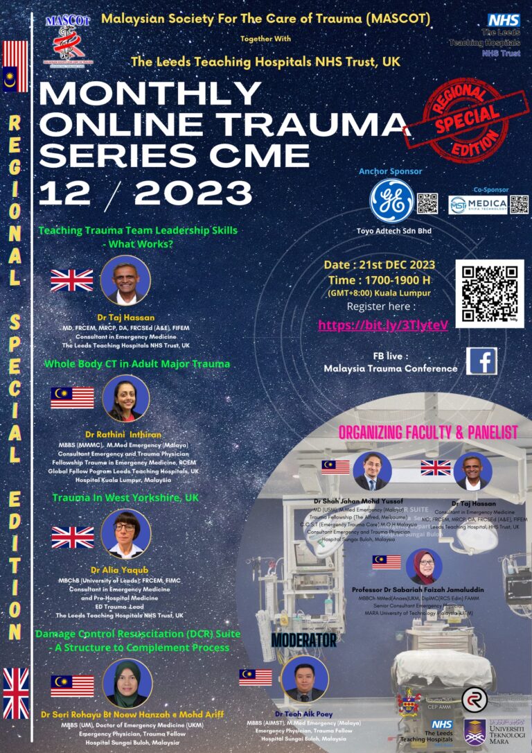 MASCOT Monthly Online Trauma Series CME 12/23: Special Regional Edition ...