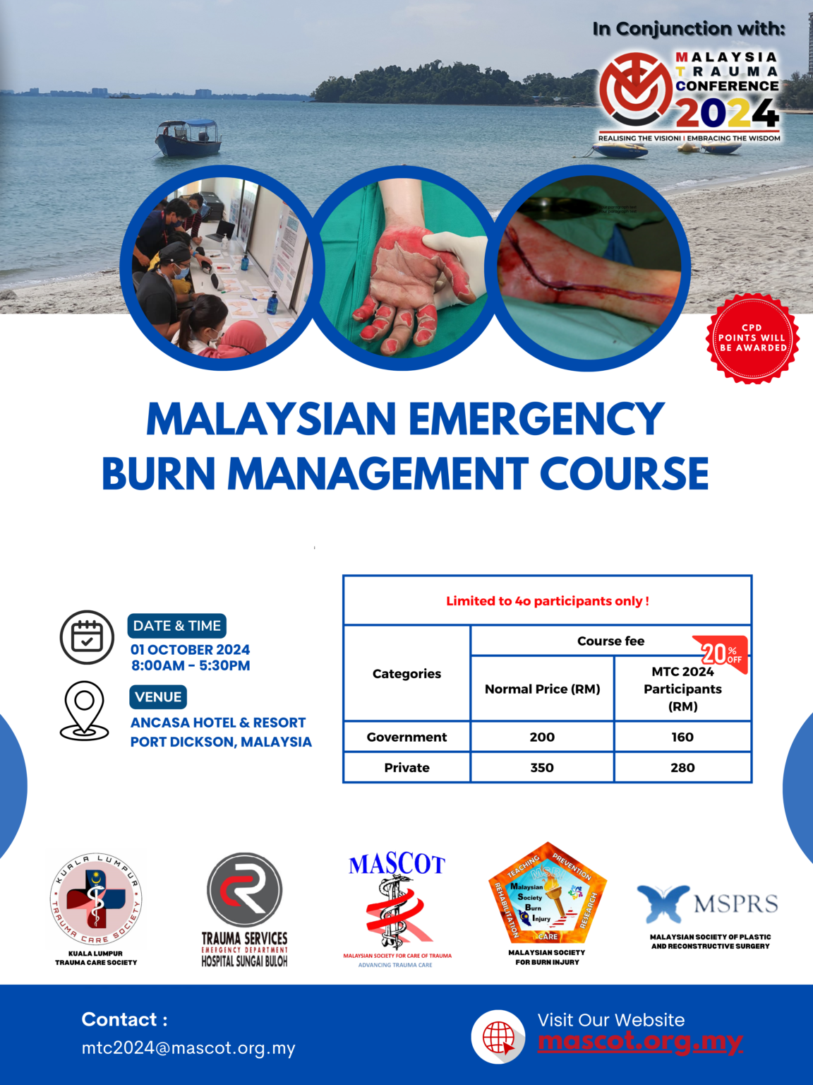 Malaysian Emergency Burn Management Course (MEBMC) – MASCOT