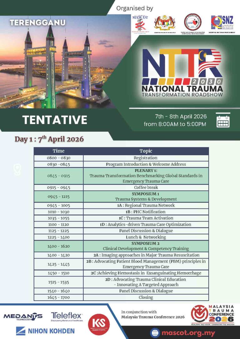 National Trauma Transformation Roadshow- East Coast Region – MASCOT